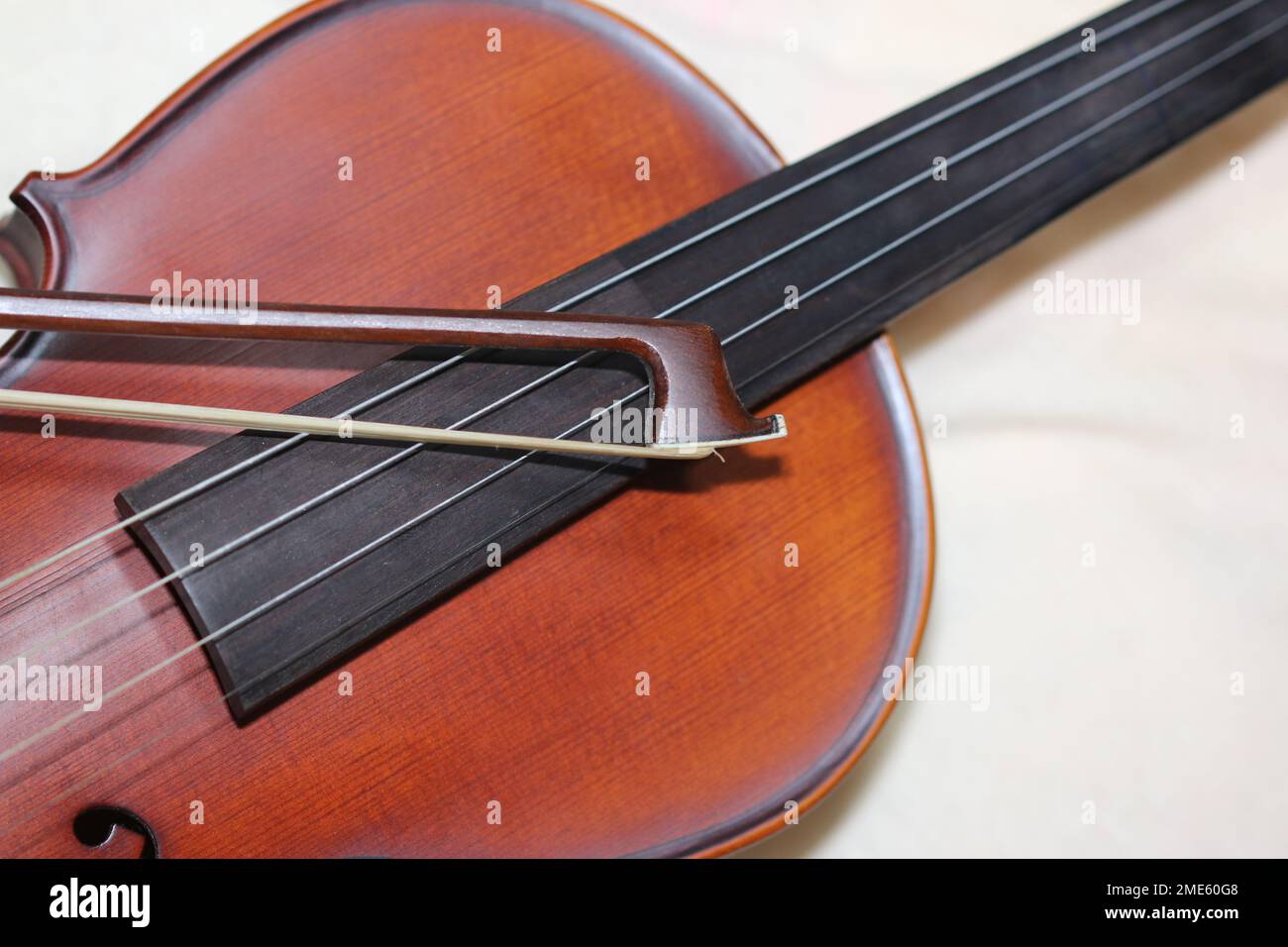 Wooden violin body in brown color Stock Photo - Alamy