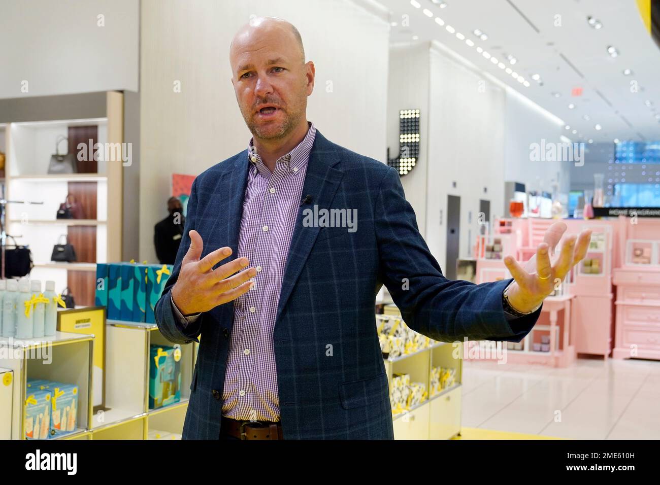President of Stores Jamie Nordstrom is interviewed at the Nordstrom NYC ...