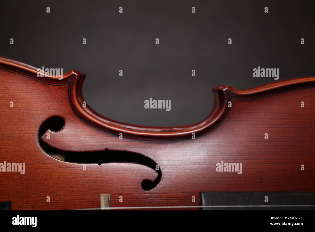 Wooden violin body in brown color Stock Photo - Alamy