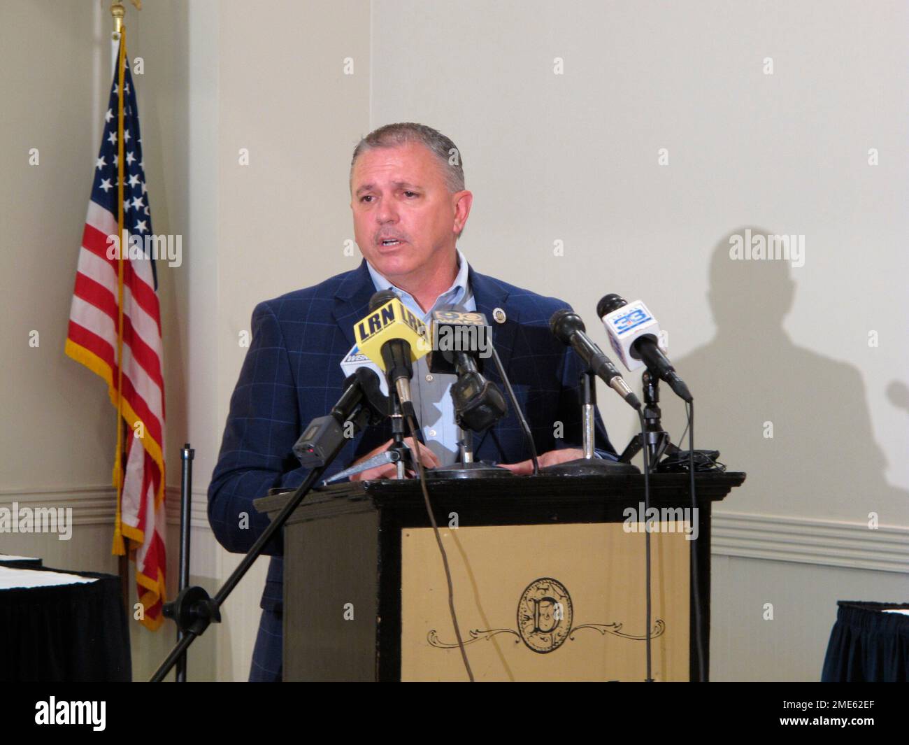 Louisiana House Speaker Clay Schexnayder, R-Gonzales, speaks to the ...