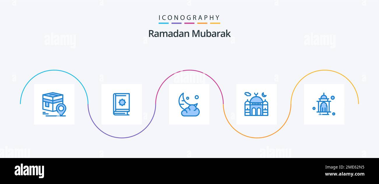 Ramadan Blue 5 Icon Pack Including islam. mosque. ramadhan. new ...