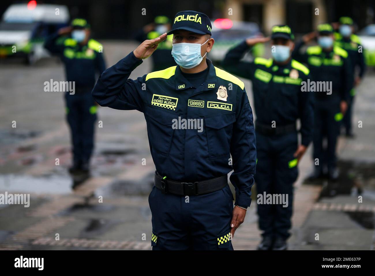National Police attend a ceremony launching their new uniforms at Plaza ...