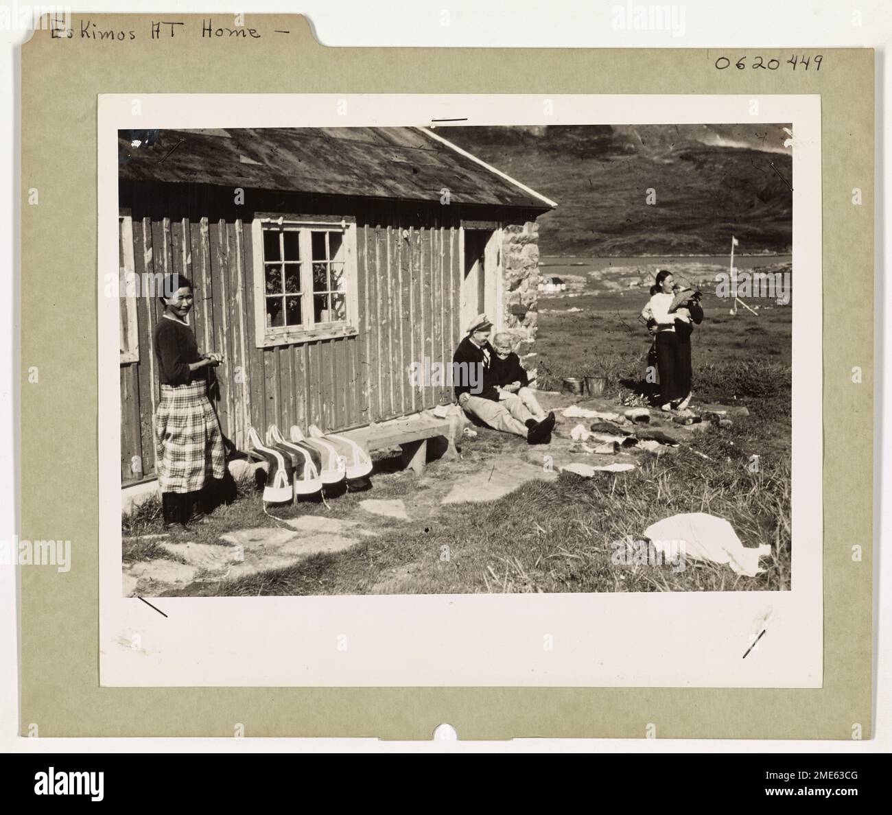 This photo depicts an Eskimo house in Greenland, constructed with ...