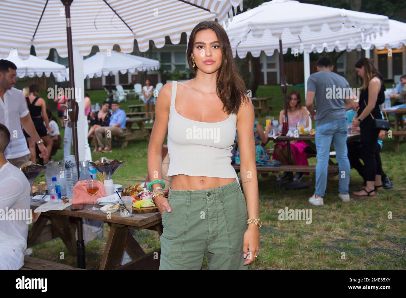 Amelia Hamlin attends a party at Ruschmeyer's on Saturday, July 17 ...