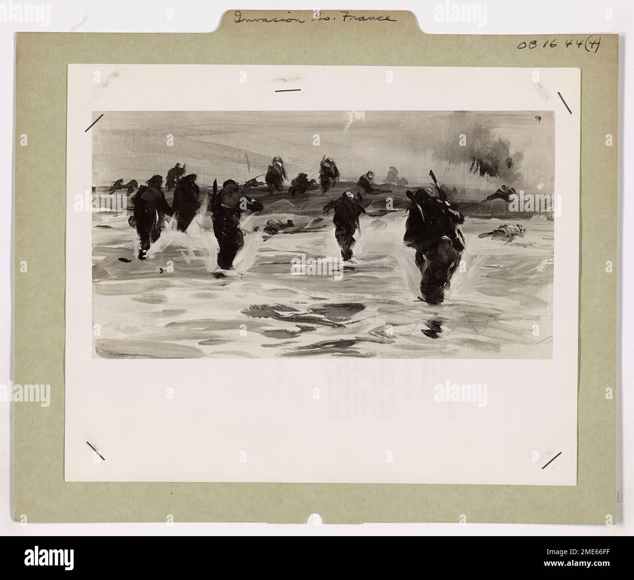 Invasion of Southern France. This image depicts artwork of American ...