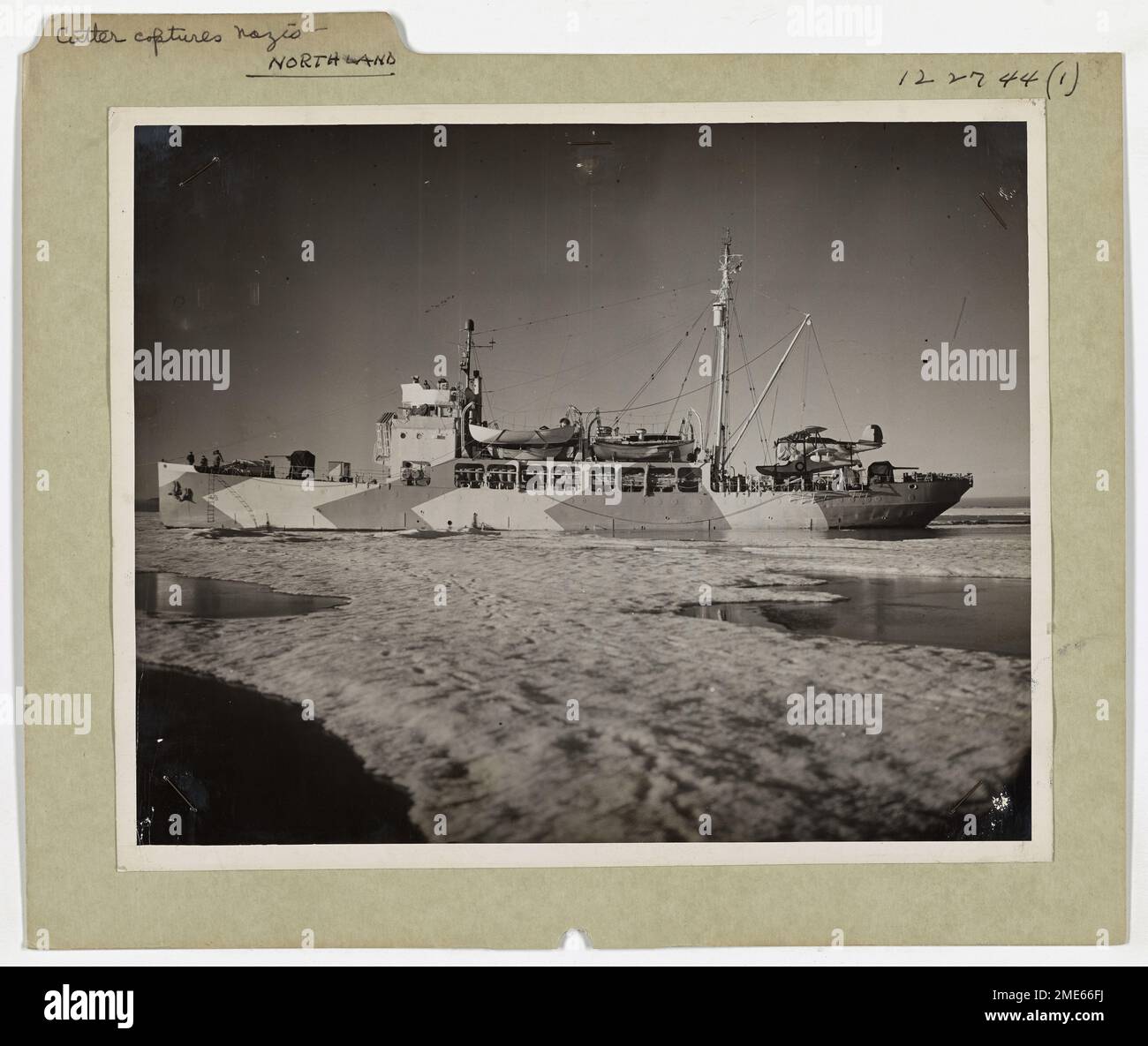 The U.S. Coast Guard Cutter Northland captures 28 German soldiers in ...