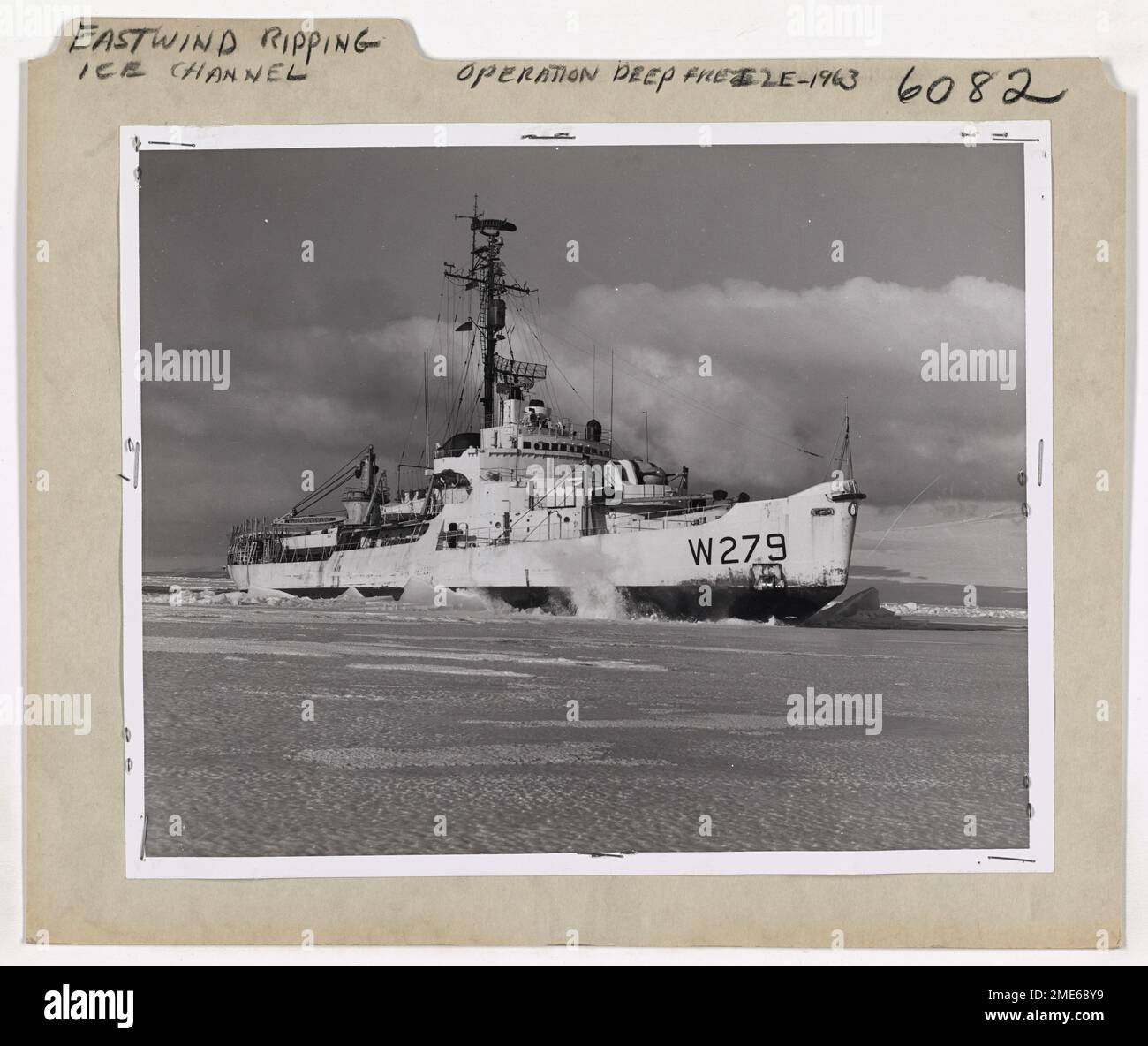 The U.S. Coast Guard icebreaker Eastwind cuts a path through McMurdo ...