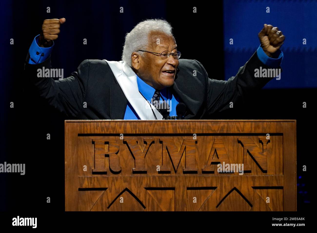 Rev. James Lawson speaks speaks during a celebration of life marking ...