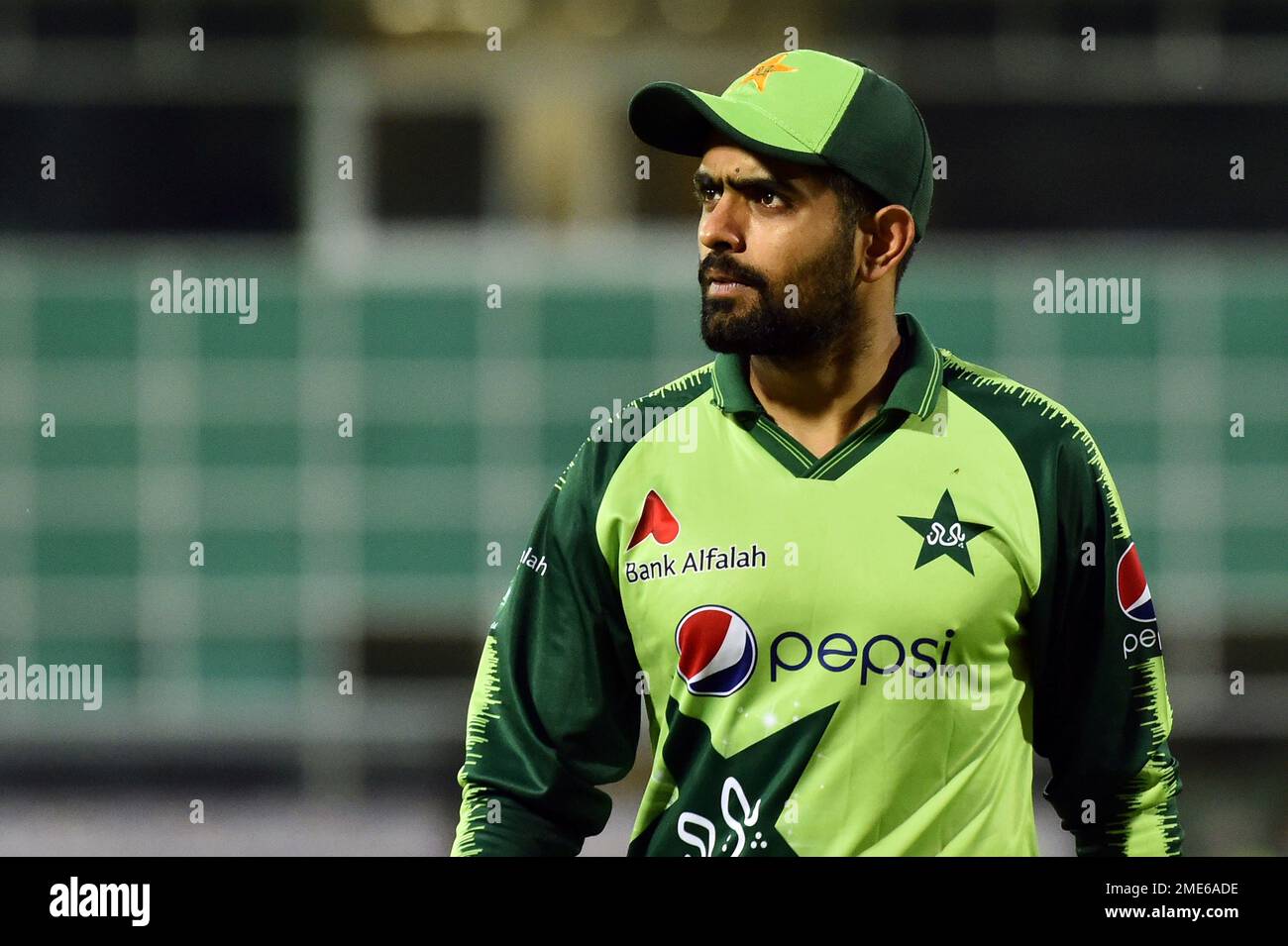 Pakistan captain Babar Azam during the first T20 international cricket ...