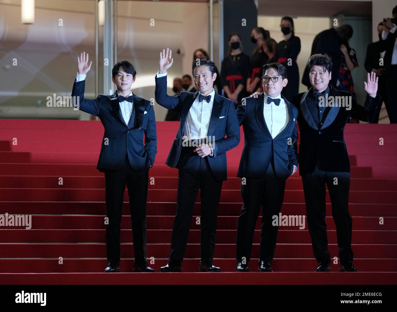 Yim Si-wan, from left, Lee Byung-hun, director Han Jae-rim, and Song ...