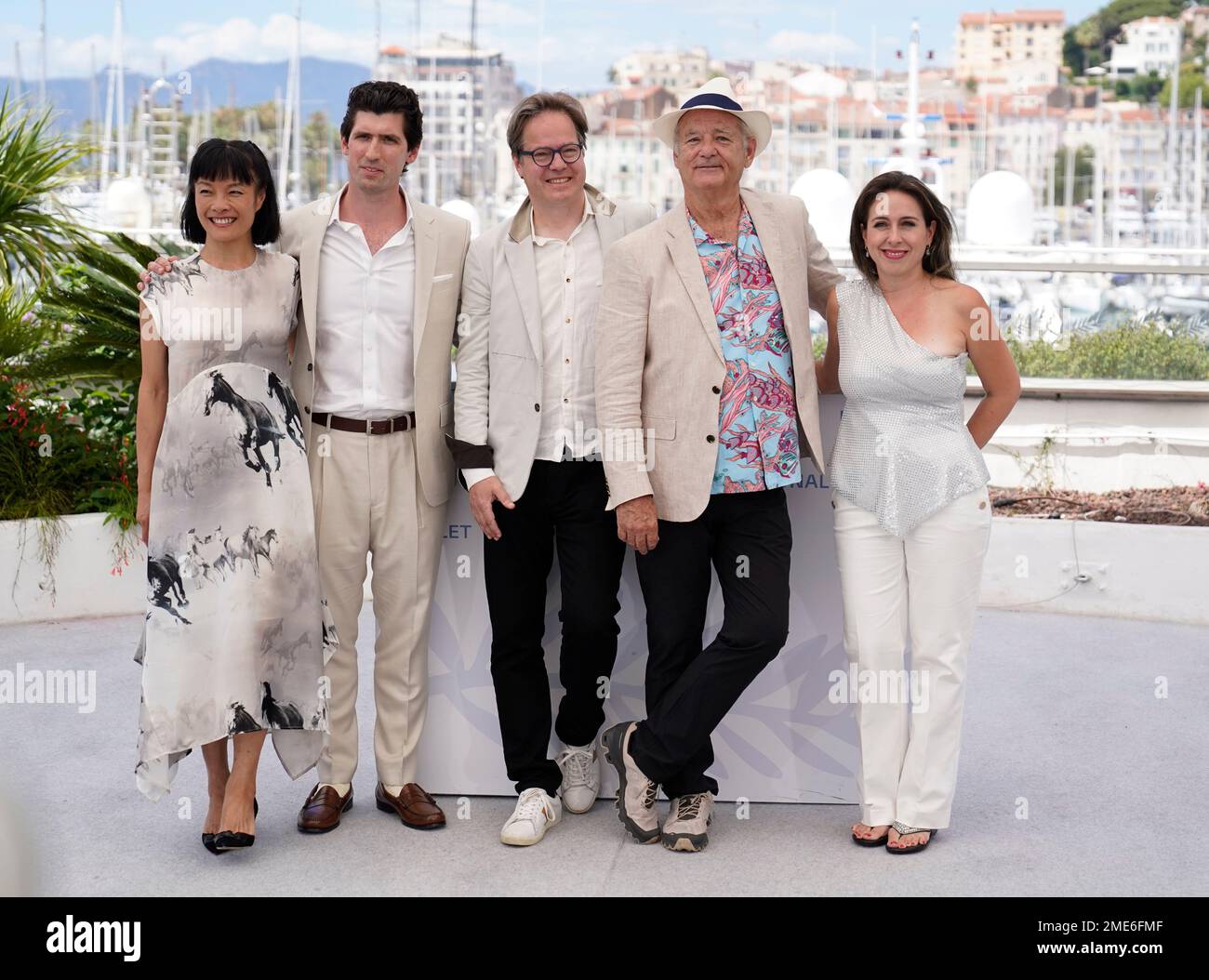 Mira Wang, from left, Andrew Muscato, Jan Vogler, Bill Murray and ...