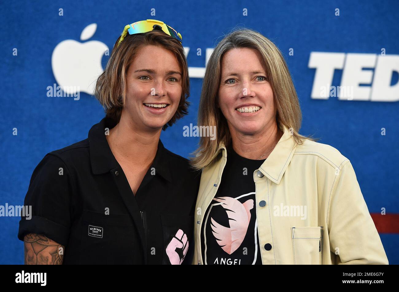 Amanda Cromwell arrives at the premiere of the second season of "Ted Lasso" on Thursday, July 15 ...