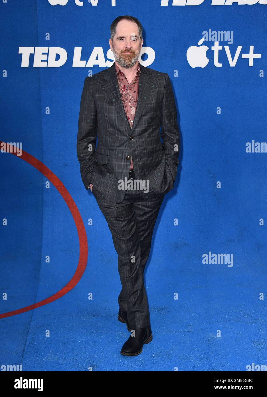 Brendan Hunt arrives at the premiere of the second season of "Ted Lasso ...