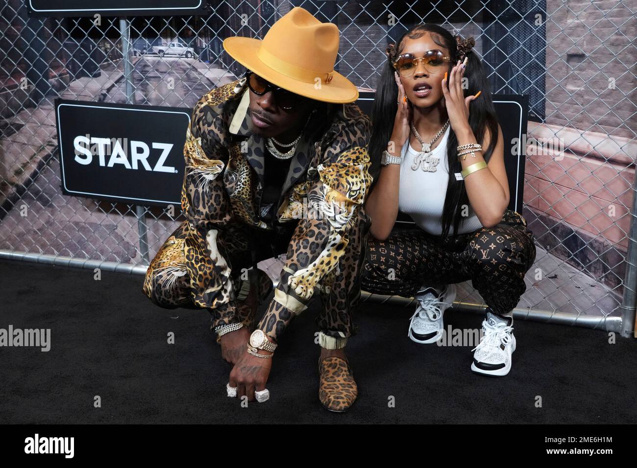 DaBaby, left, and Kayykilo attend the world premiere of "Power Book III ...