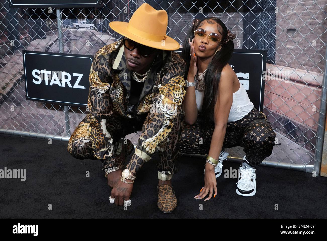 DaBaby, left, and Kayykilo attend the world premiere of "Power Book III ...