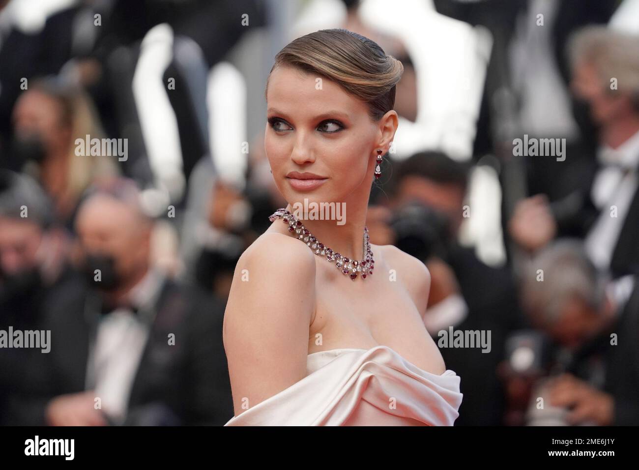 Nibar Madar poses for photographers upon arrival at the premiere of the ...