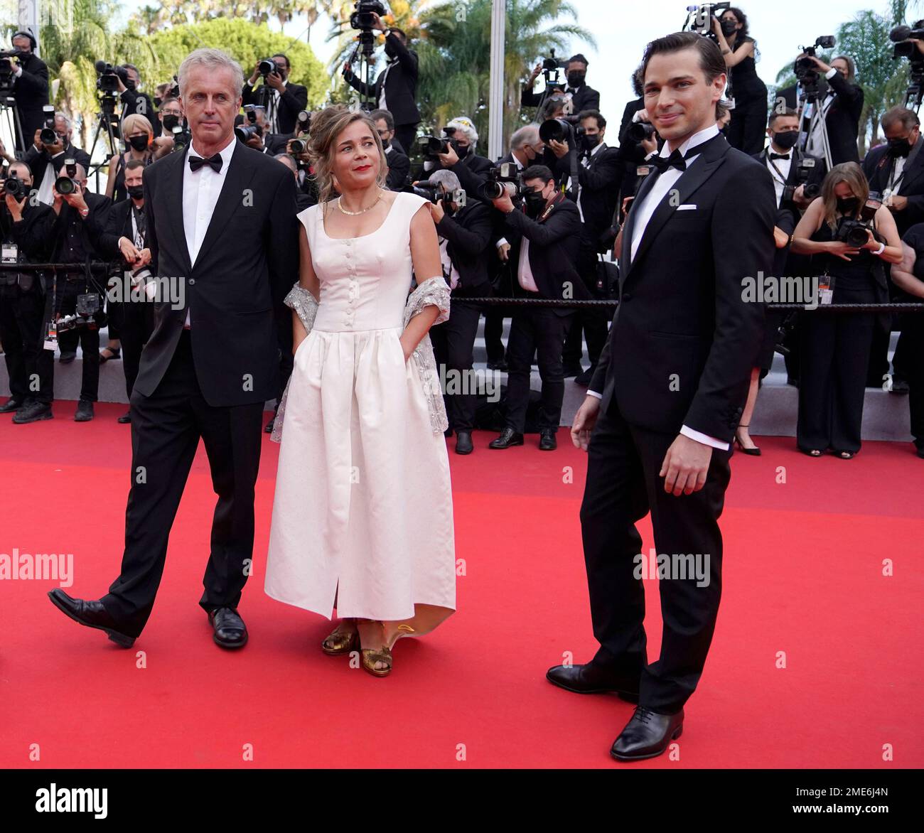 Director Bruno Dumont, from left, Blanche Gardin, and Emanuele Arioli ...