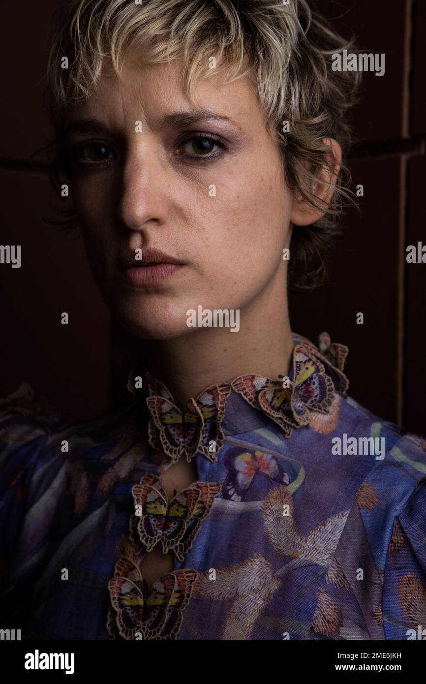 Agathe Rousselle poses for portrait photographs for the film 'Titane ...