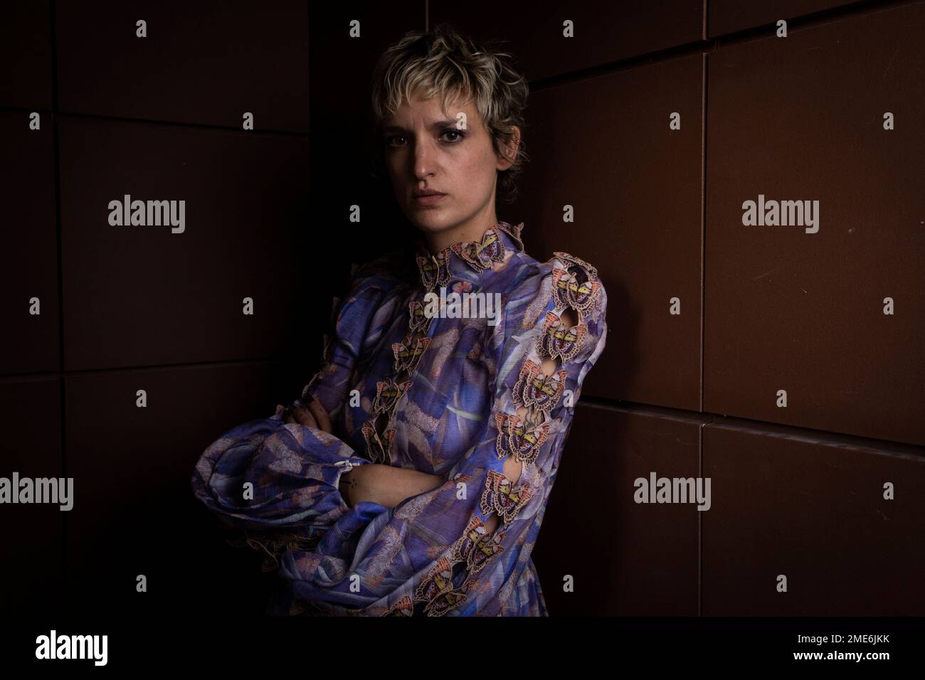 Agathe Rousselle poses for portrait photographs for the film 'Titane ...