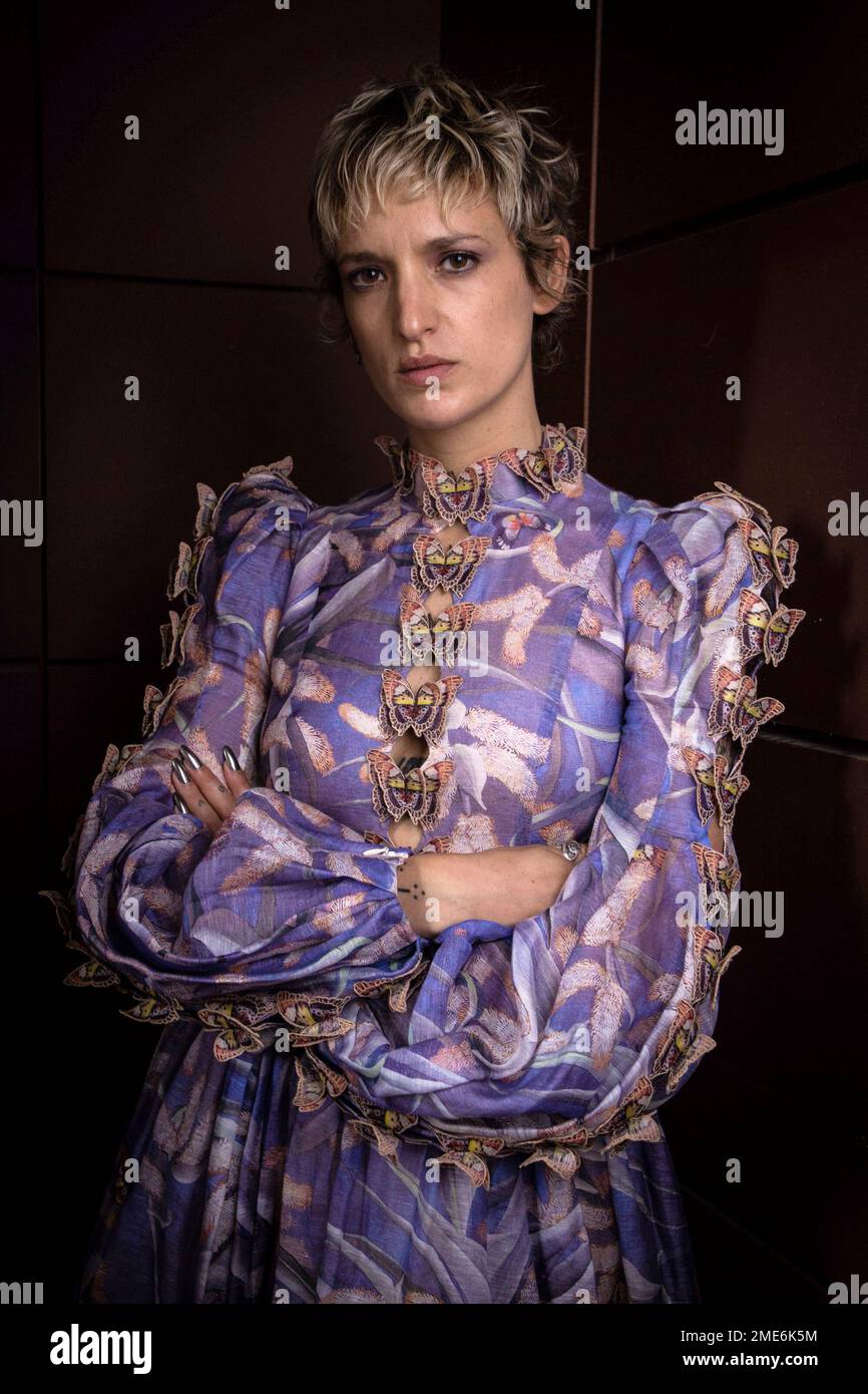 Agathe Rousselle poses for portrait photographs for the film 'Titane ...