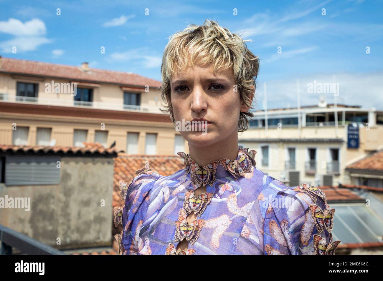 Agathe Rousselle poses for portrait photographs for the film 'Titane ...
