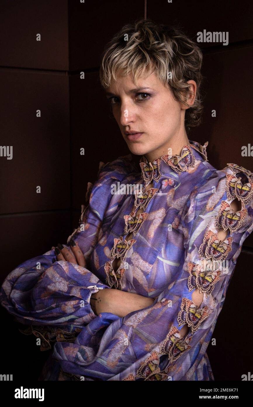 Agathe Rousselle poses for portrait photographs for the film 'Titane ...