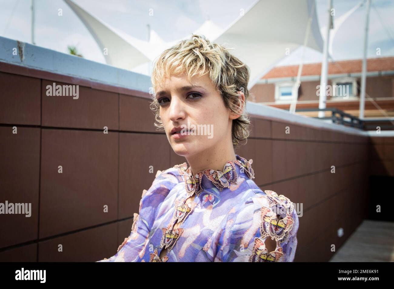 Agathe Rousselle poses for portrait photographs for the film 'Titane ...