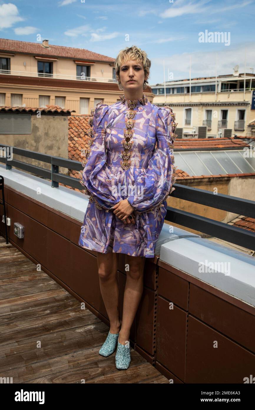 Agathe Rousselle poses for portrait photographs for the film 'Titane ...