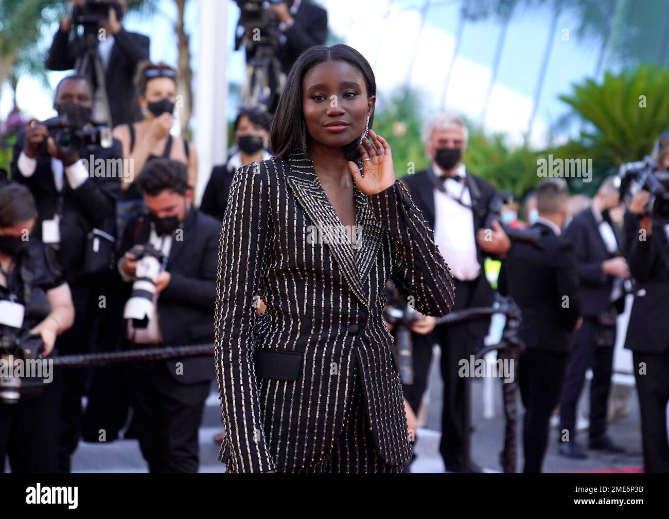 Karidja Toure poses for photographers upon arrival at the premiere of ...