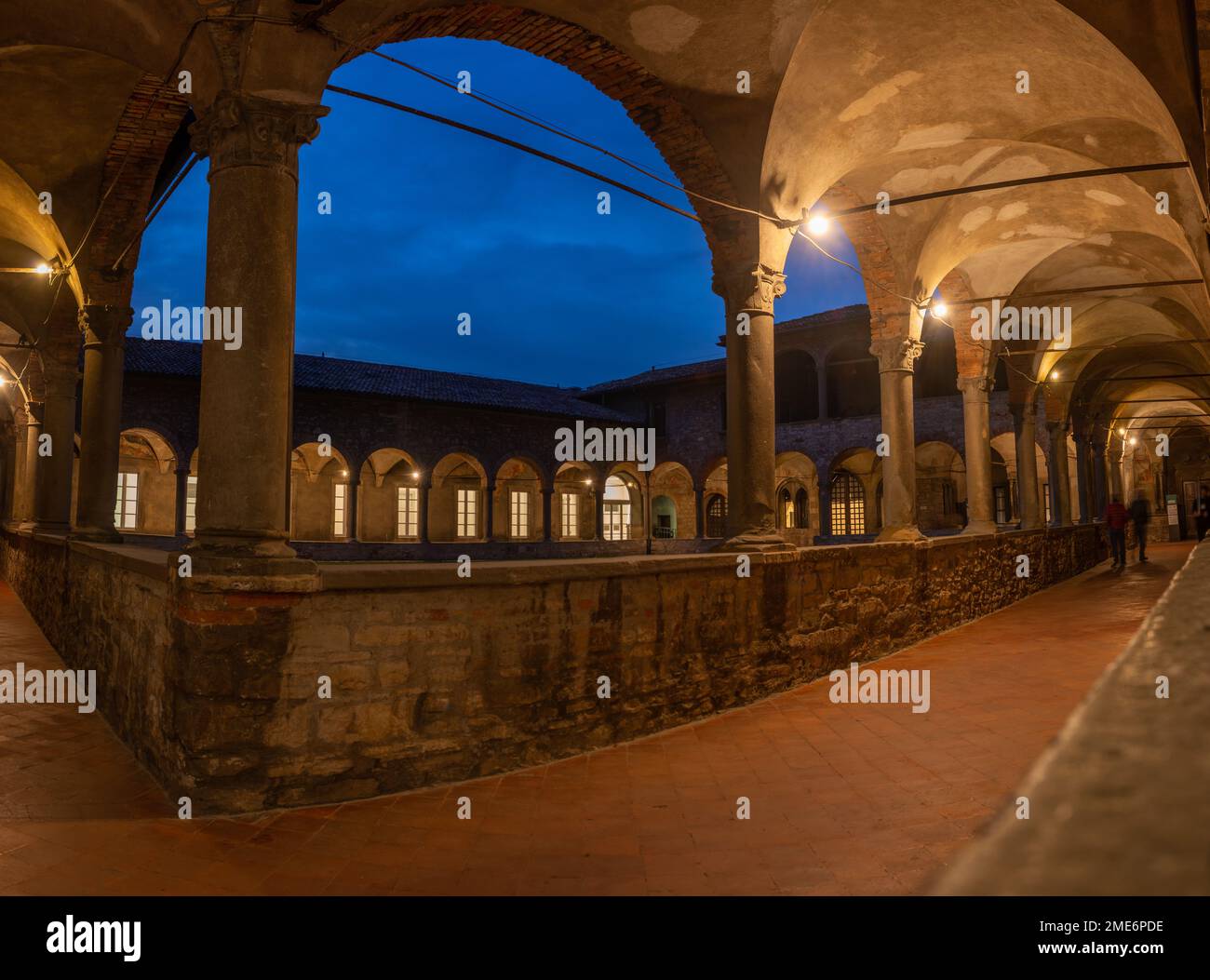 Cloister of the ancient monastery of Bergamo Stock Photo - Alamy