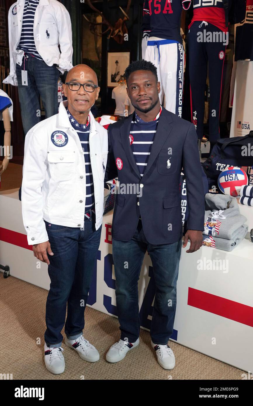 Olympic medalists in fencing, Peter Westbrook, left, and Daryl Homer ...