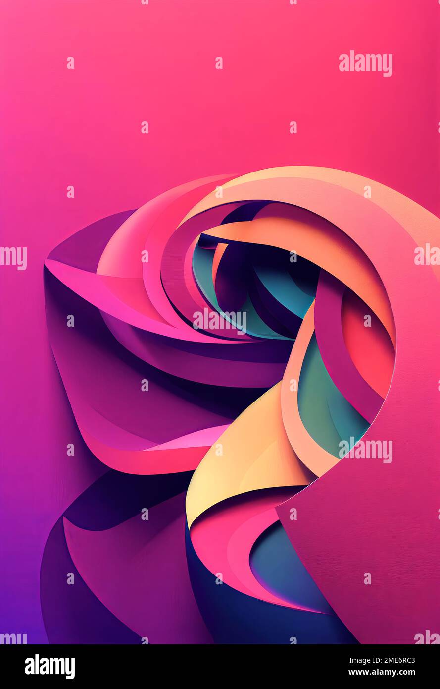 Colorful wavy shapes abstract background. Decorative vertical ...