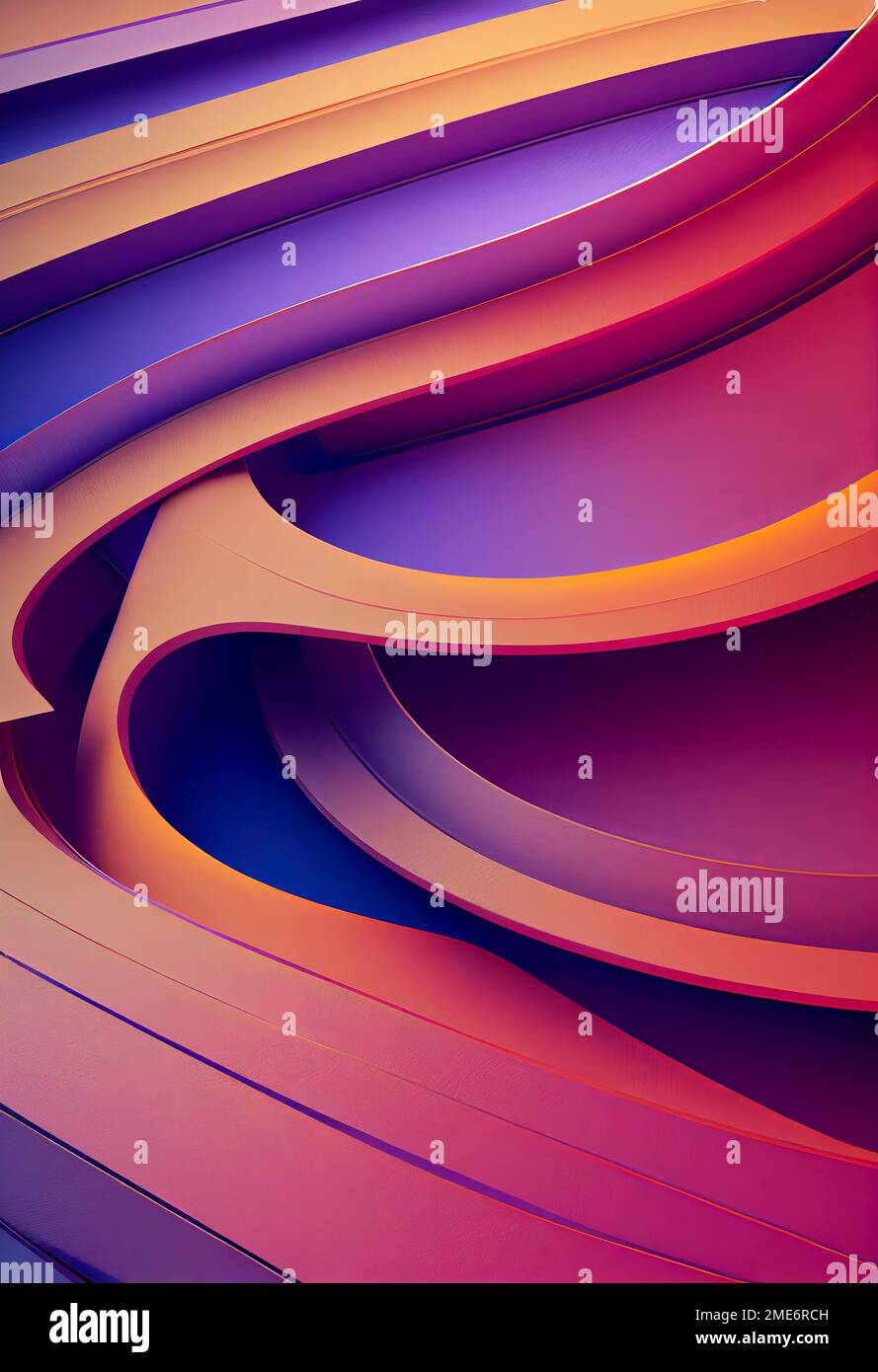 Colorful wavy shapes abstract background. Decorative vertical ...