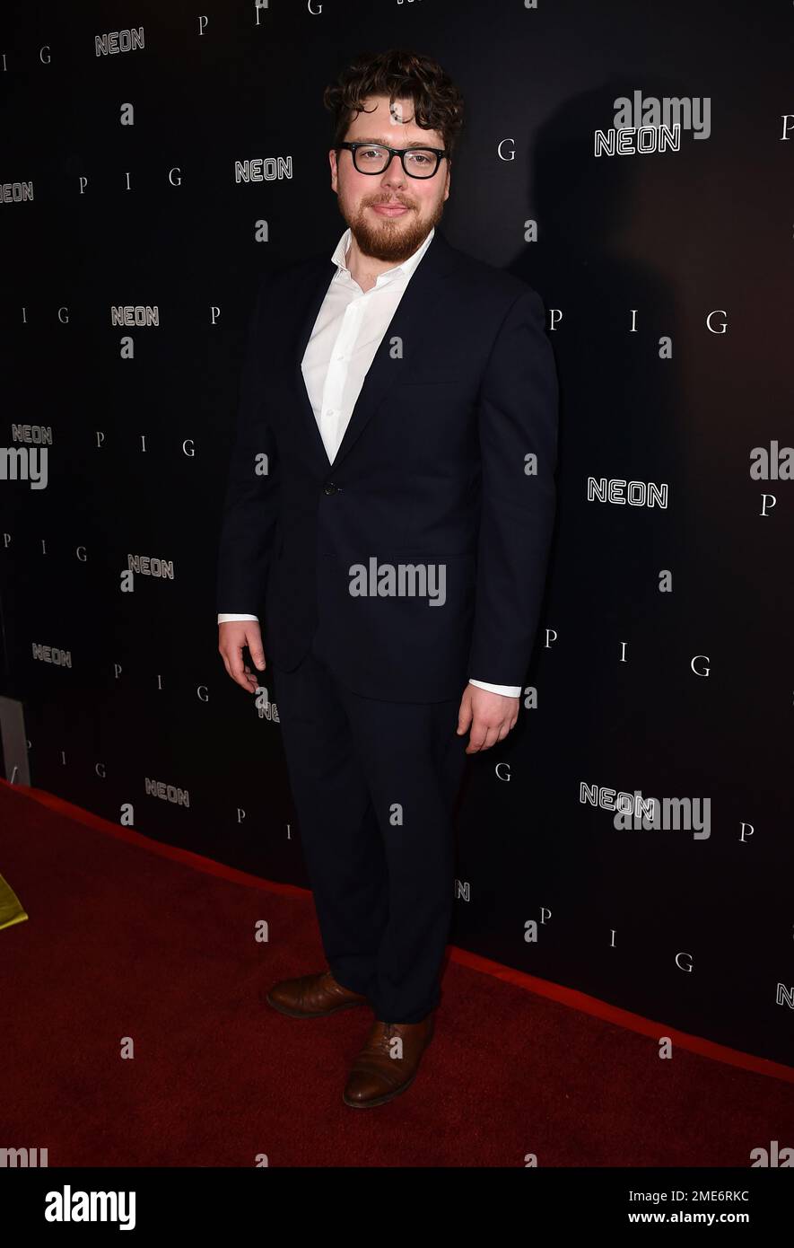 Michael Sarnoski arrives at the Los Angeles premiere of "Pig" on ...