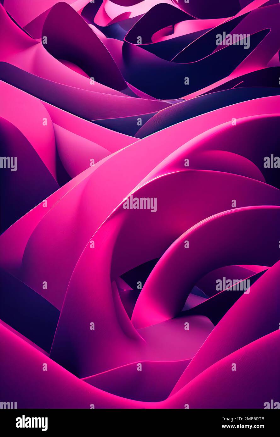 Colorful magenta wavy shapes abstract background. Decorative vertical ...
