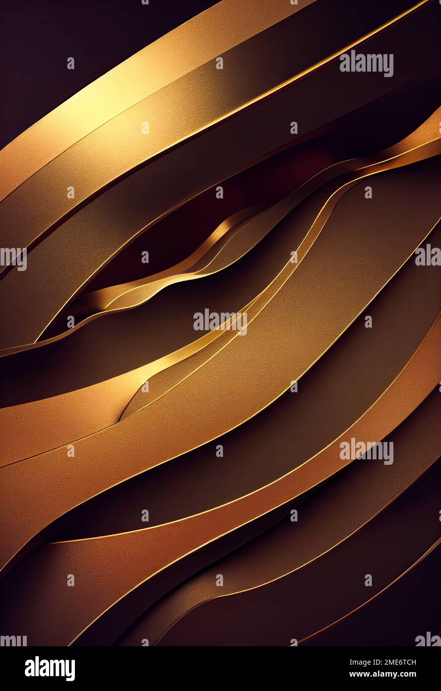 Gold and black wavy shapes abstract background. Decorative vertical ...