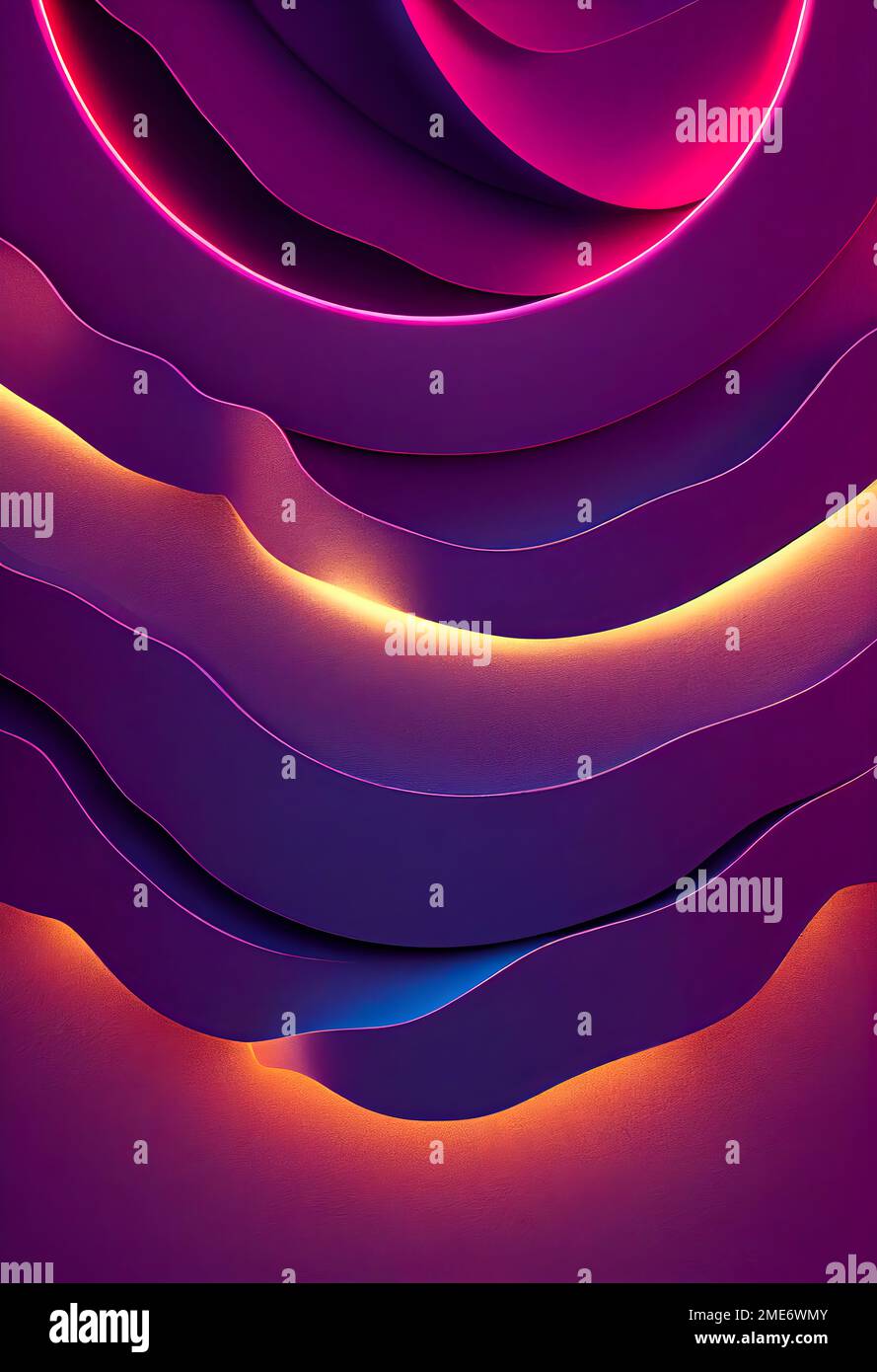 Gold and magenta wavy shapes abstract background. Decorative vertical ...