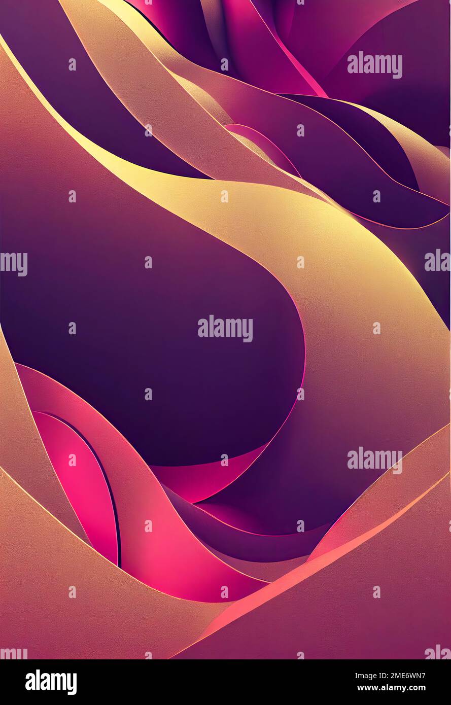 Gold and magenta wavy shapes abstract background. Decorative vertical ...