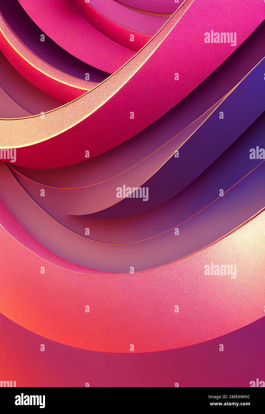 Gold and magenta wavy shapes abstract background. Decorative vertical ...