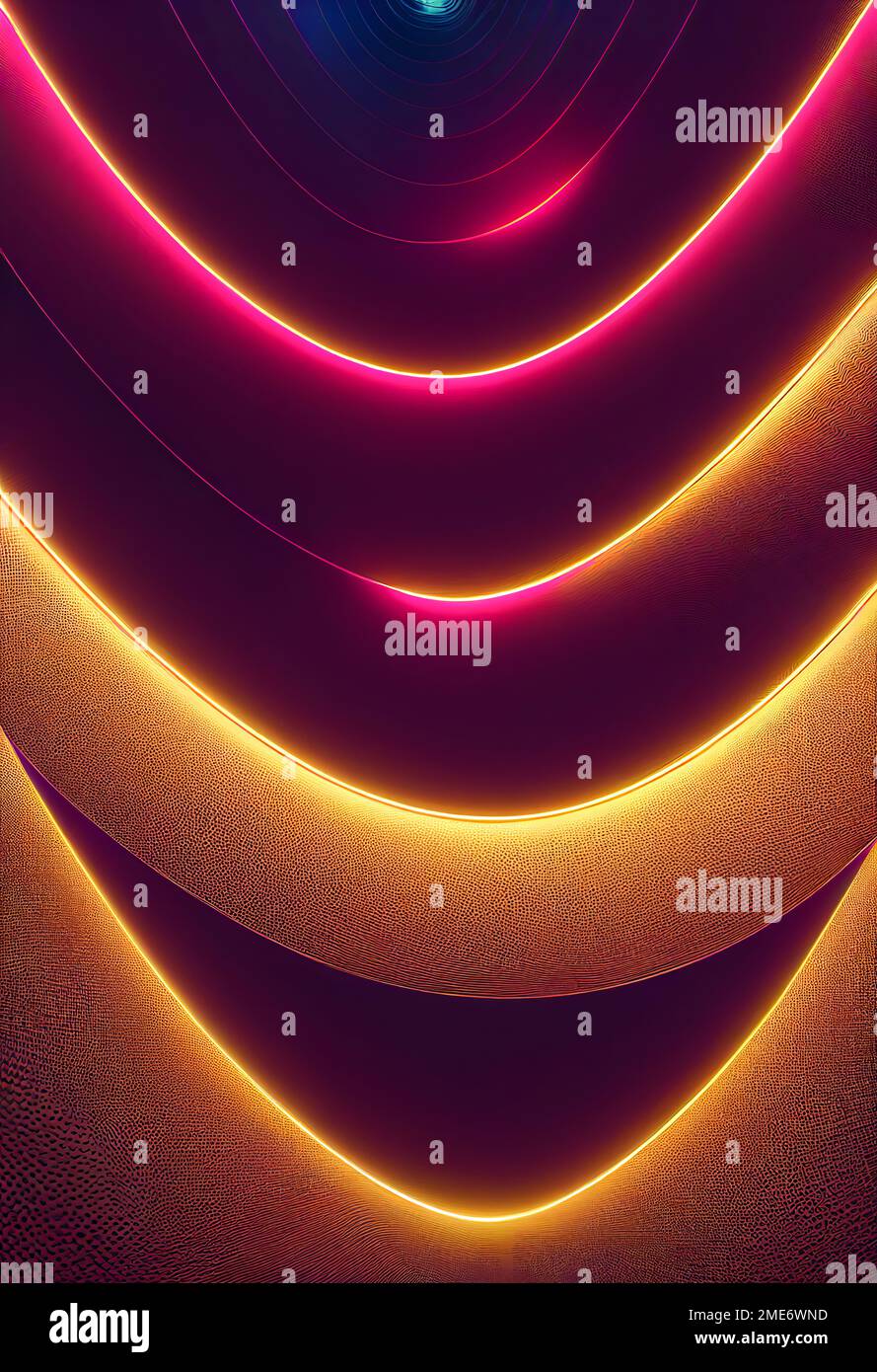 Gold and magenta wavy shapes abstract background. Decorative vertical ...