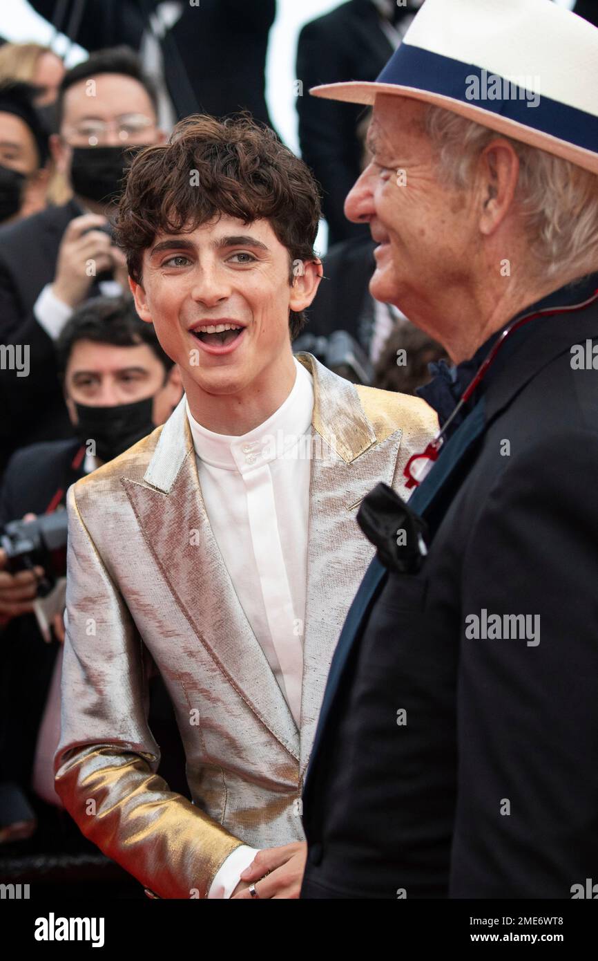 Timothee Chalamet and Bill Murray pose for photographers upon arrival ...