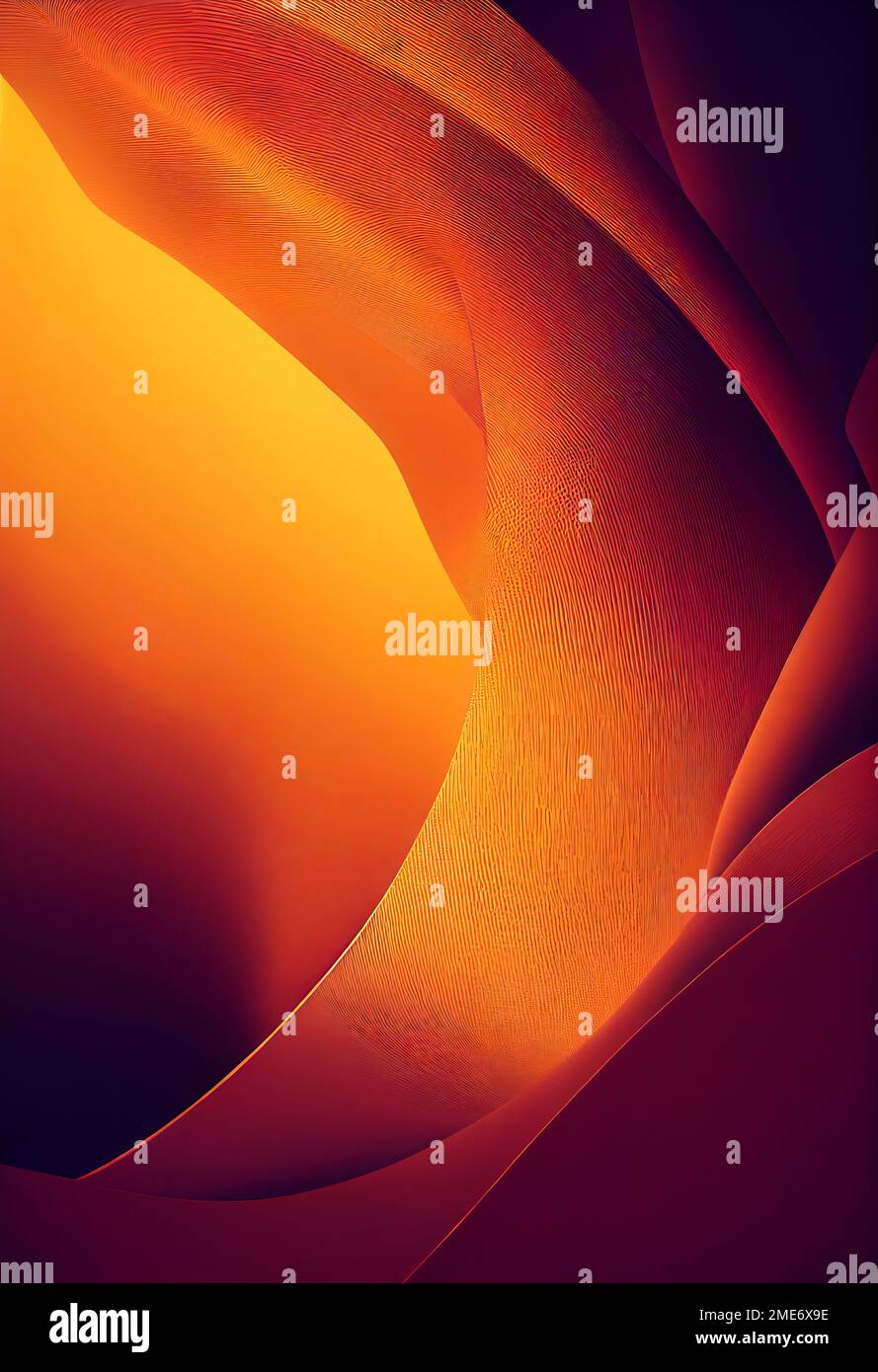 Gold and orange wavy shapes abstract background. Decorative vertical ...