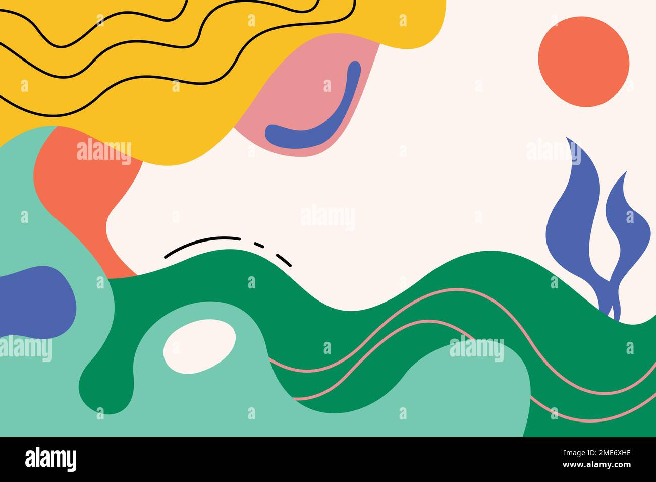 Hand drawn terracotta design background vector. Hand drawn flat ...