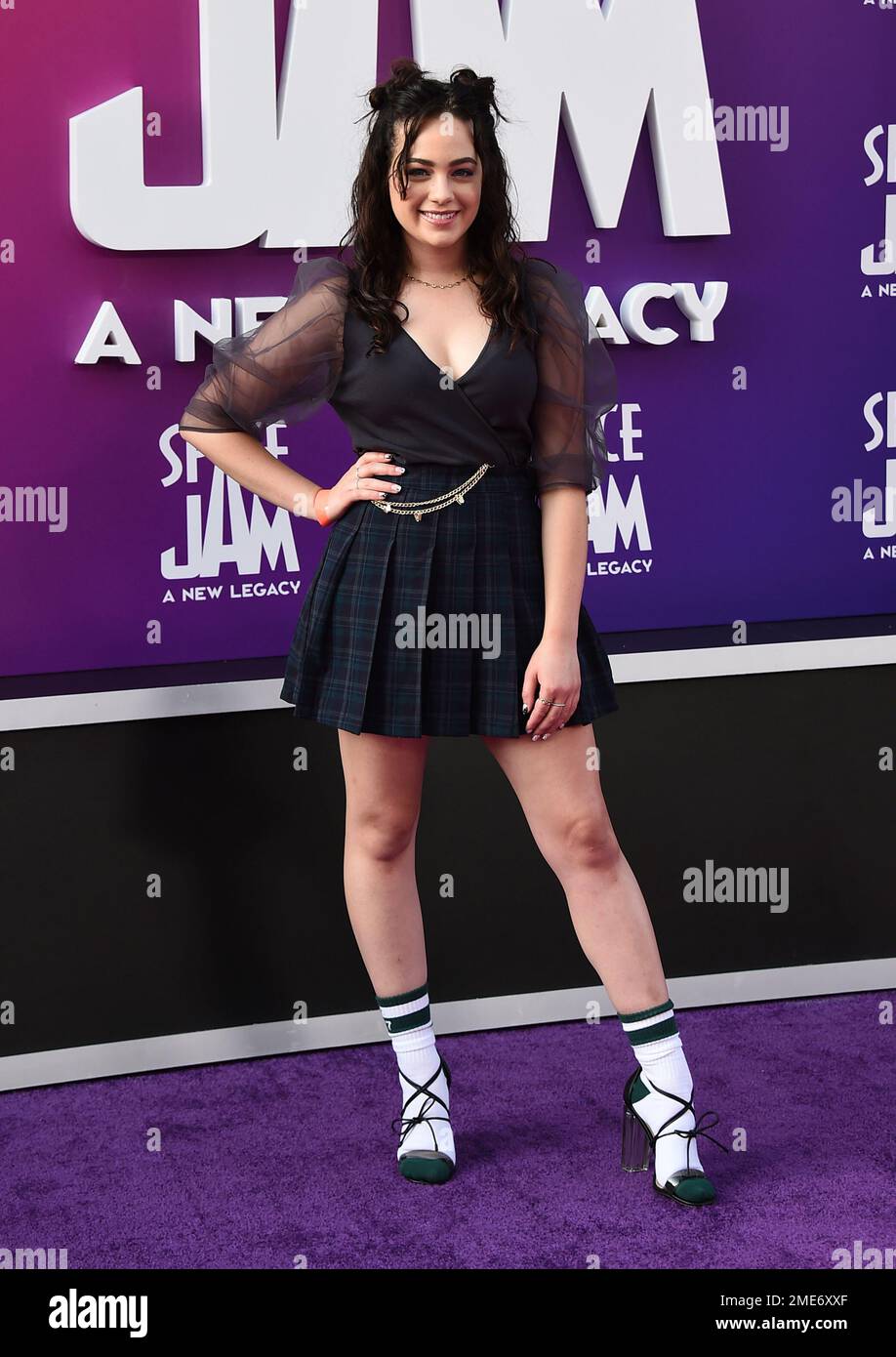 Mary Mouser arrives at the world premiere of "Space Jam: A New Legacy ...