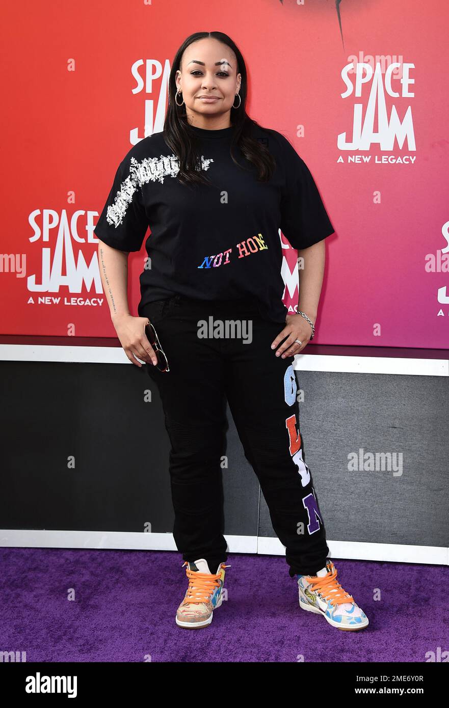 Raven-Symone Pearman Maday arrives at the world premiere of "Space Jam ...