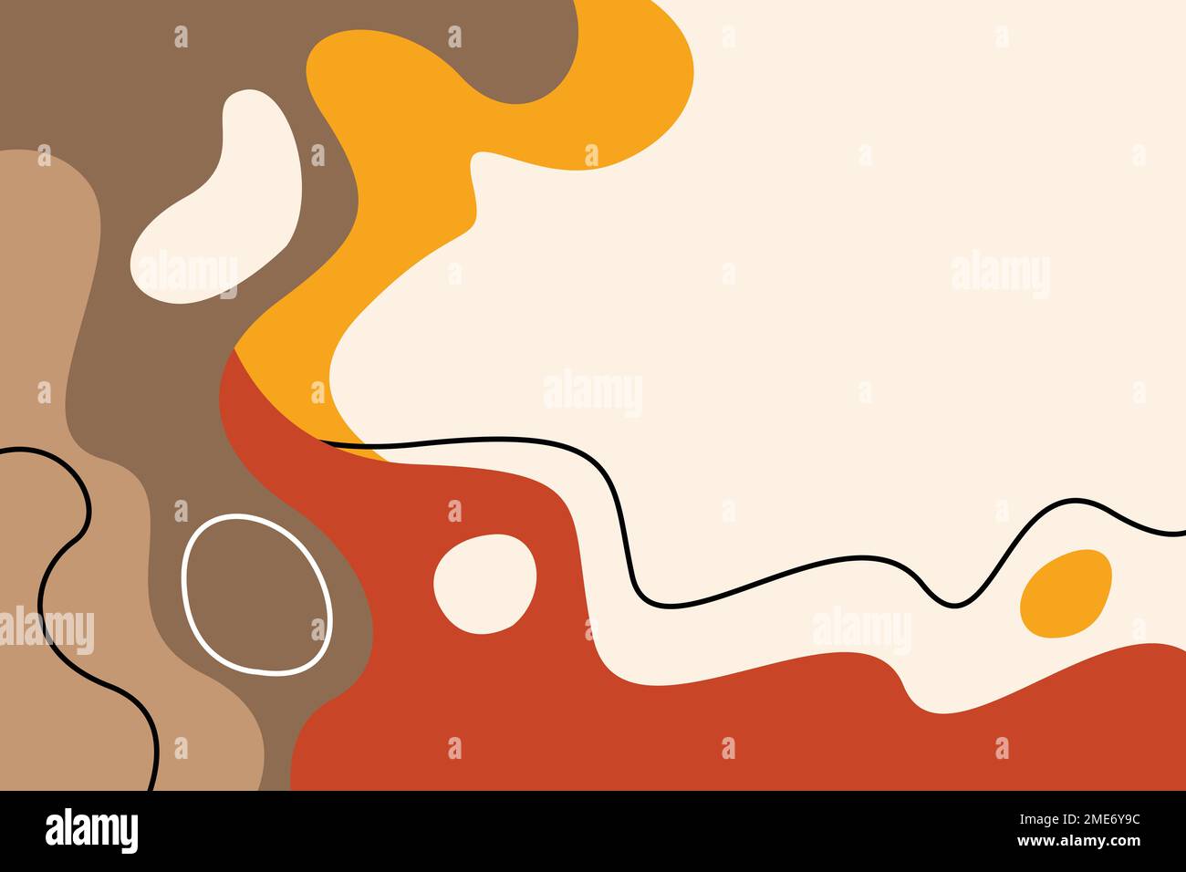 Hand drawn terracotta design background vector. Hand drawn flat ...