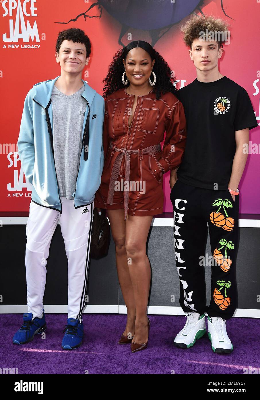 Jax Joseph Nilon, from left, Garcelle Beauvais and Jaid Thomas Nilon ...