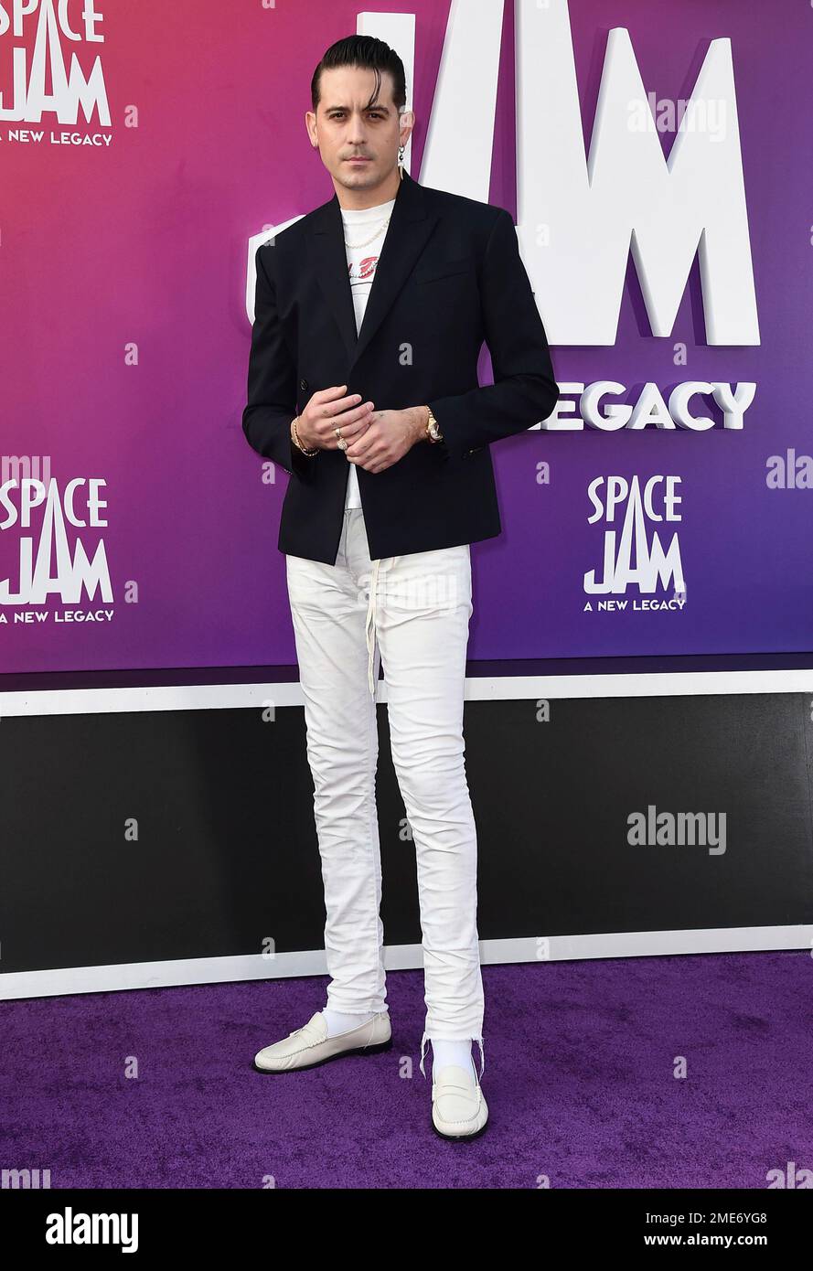 G-Eazy arrives at the world premiere of "Space Jam: A New Legacy" on ...