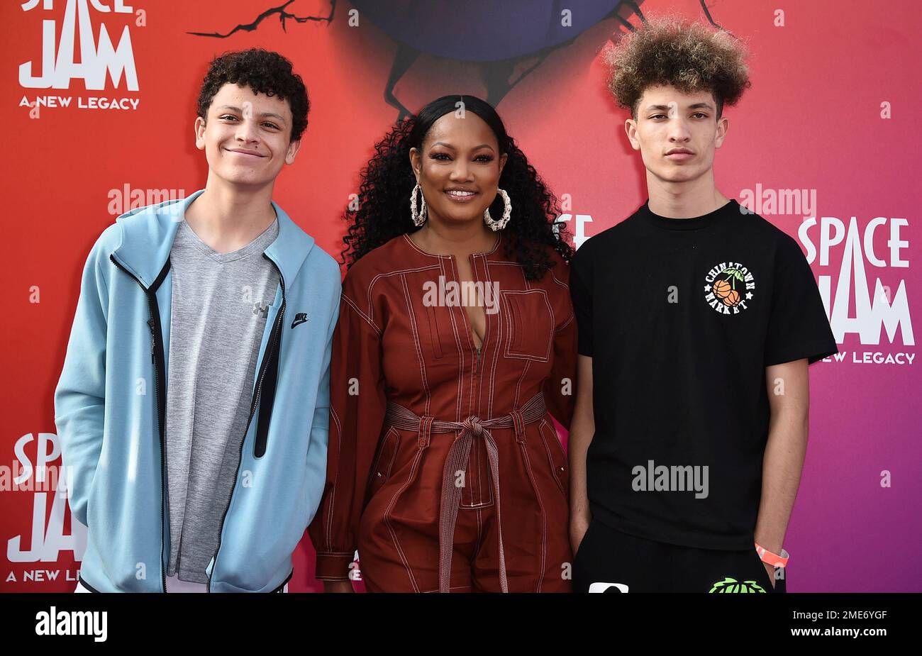 Jax Joseph Nilon, from left, Garcelle Beauvais and Jaid Thomas Nilon ...