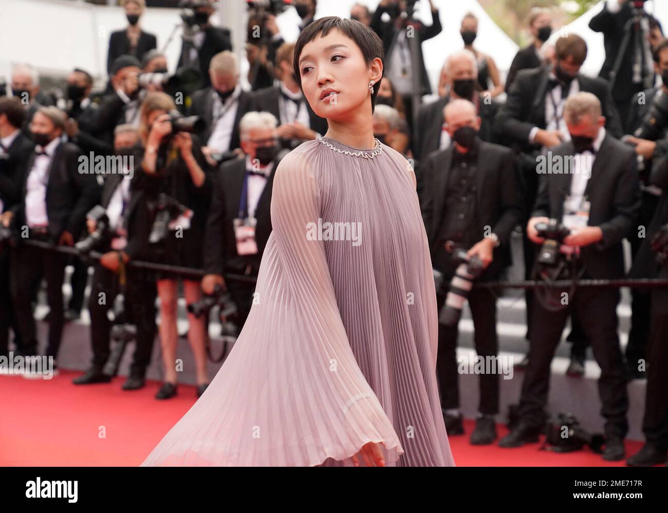 Huang Miyi poses for photographers upon arrival at the premiere of the ...